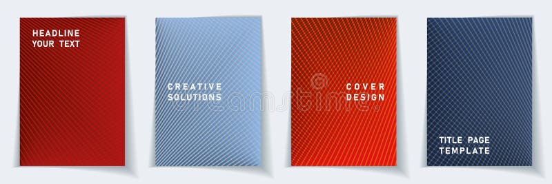 Cover Page Digital Layout Vector Design Set. Stock Vector ...
