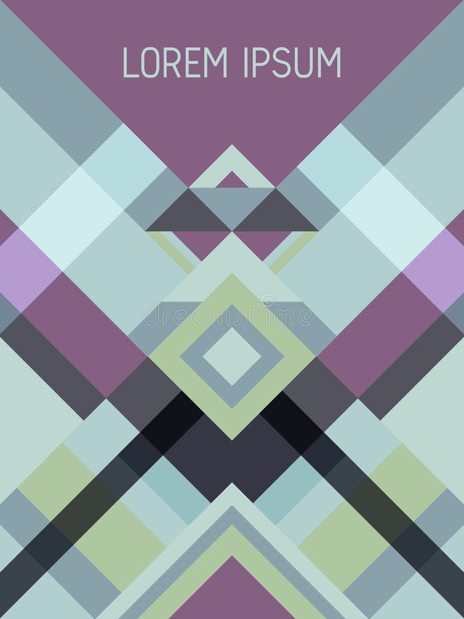 Cover Page Layout Vector Template Geometric Design with Triangles and ...