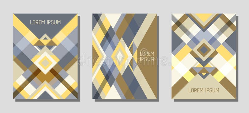 Cover Page Layout Vector Template Geometric Design Stock Vector ...