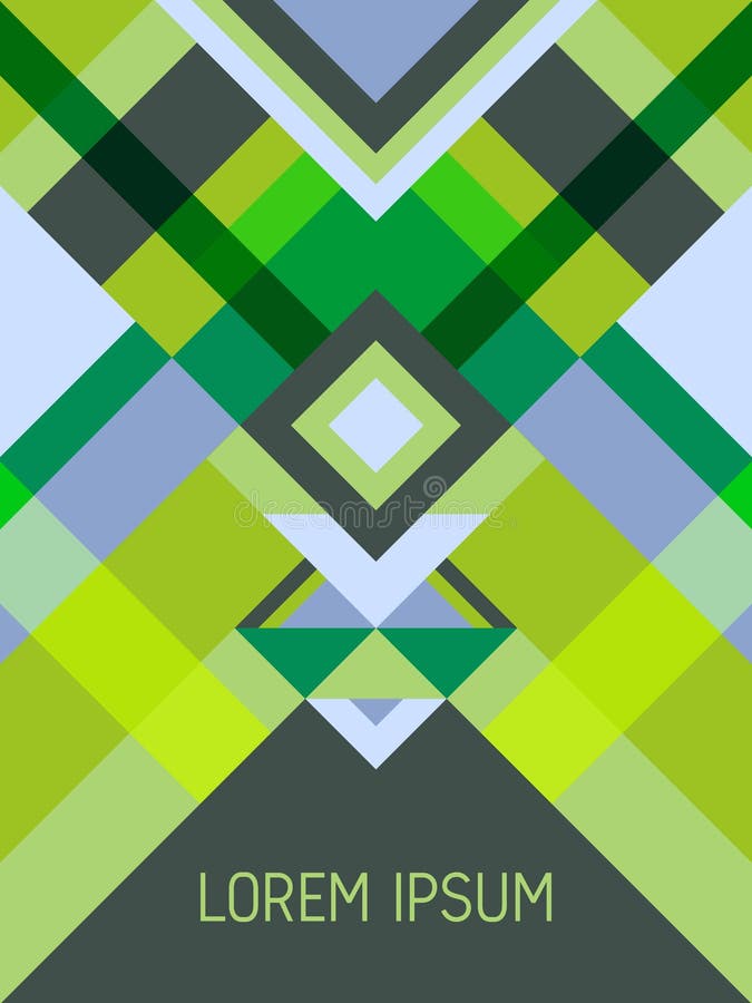 Cover Page Layout Vector Template Geometric Design Stock Vector ...