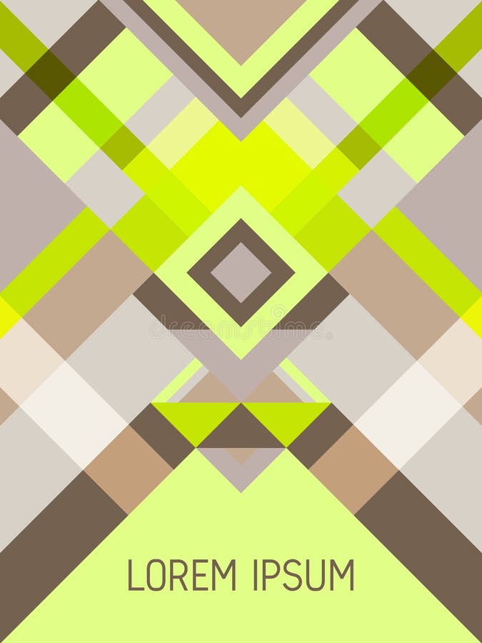 Cover Page Layout Vector Template Geometric Design with Triangles and ...