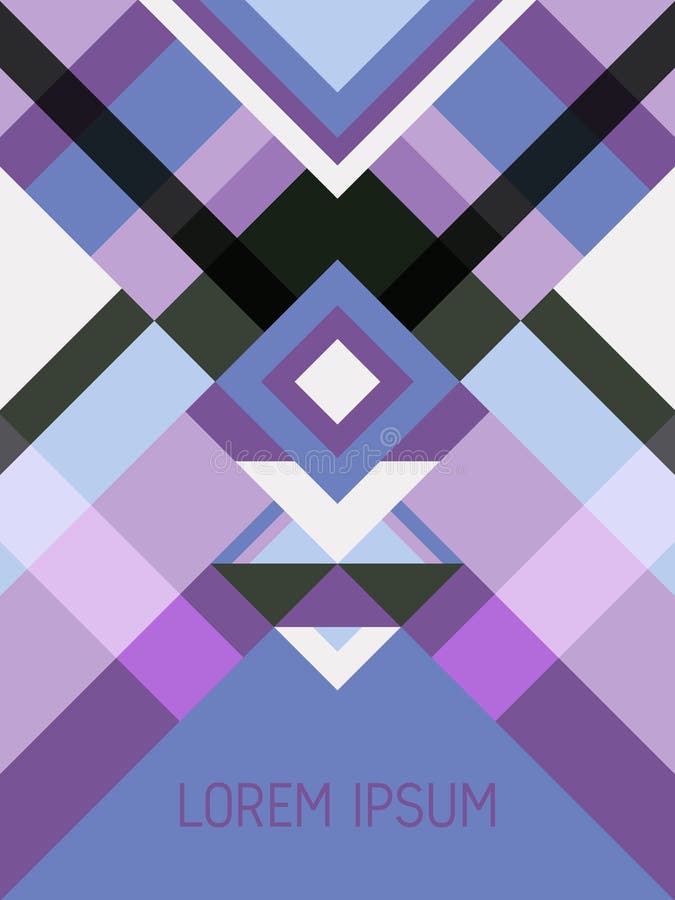 Cover Page Layout Vector Template Geometric Design with Triangles and ...