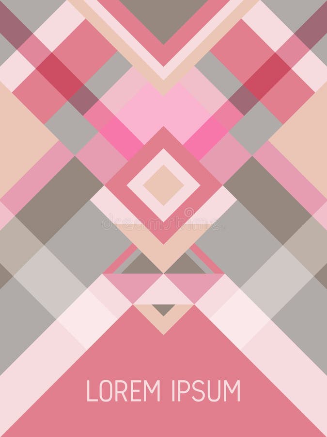 Cover Page Layout Vector Template Geometric Design with Triangles and ...