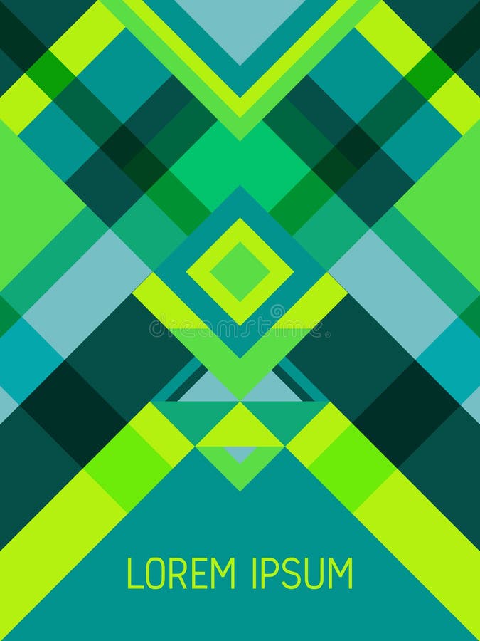 Cover Page Layout Vector Template Geometric Design with Triangles and ...