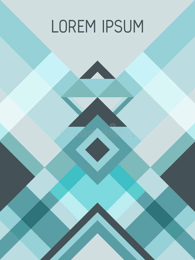 Cover Page Layout Vector Template Geometric Design with Triangles and ...