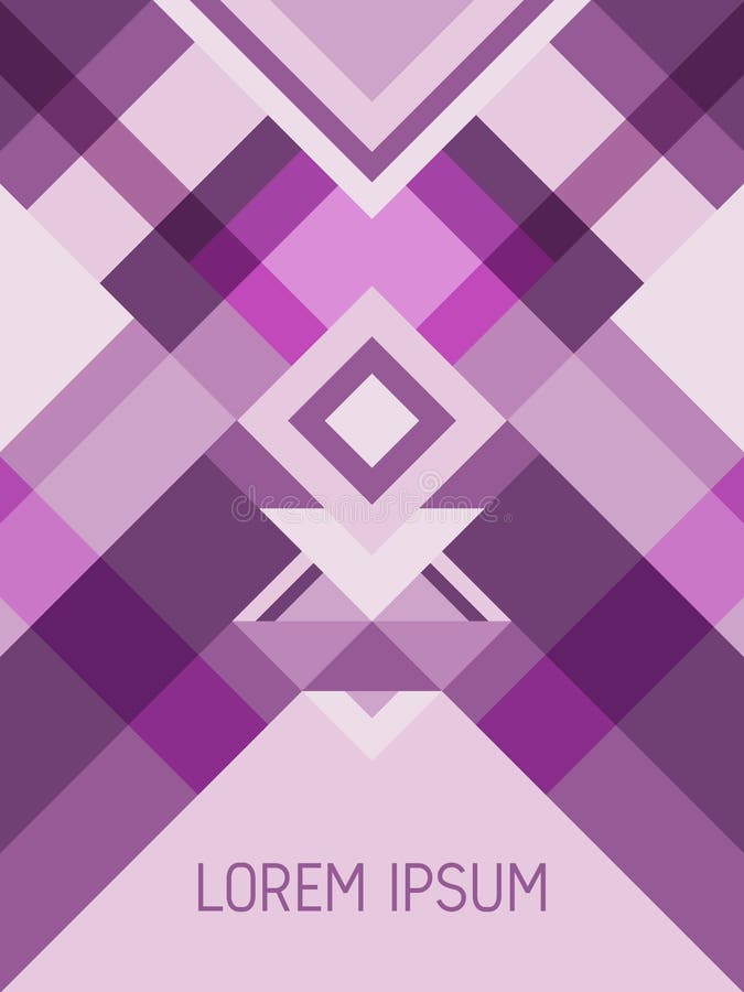 Cover Page Layout Vector Template Geometric Design with Triangles and ...