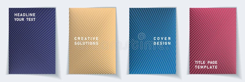 Cover Page Modern Layout Vector Design Set. Stock Vector - Illustration ...