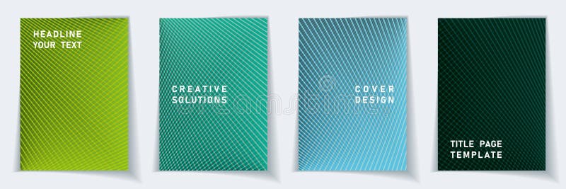 Cover Page Simple Layout Vector Design Set. Crossed Lines Dynamic ...