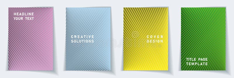 Cover Page Technical Layout Vector Design Set. Stock Vector ...