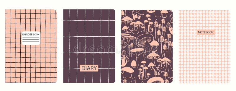 Cover Page Templates Based on Seamless Patterns with Hand Drawn Grid ...