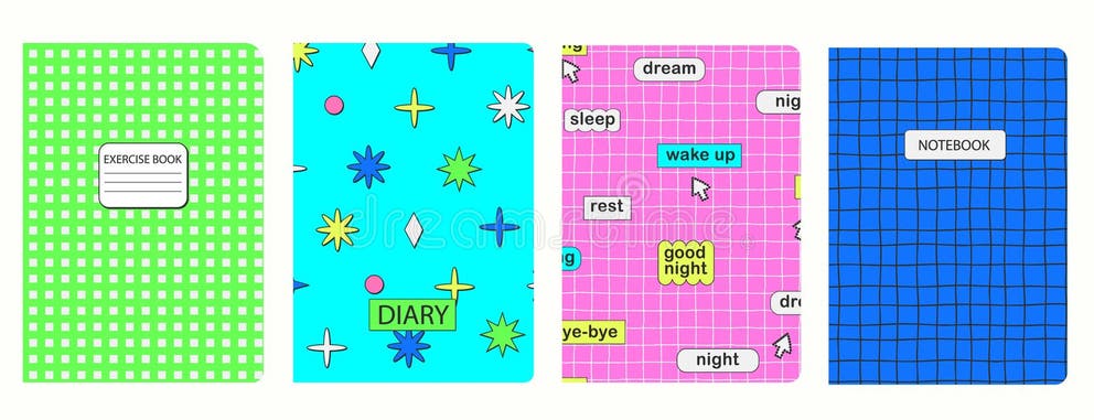 Cover Page Templates Based on Seamless Geometric Patterns with Button ...