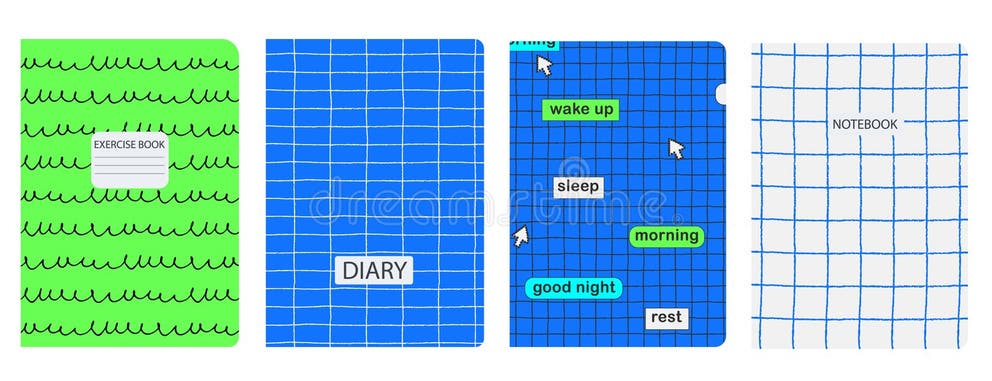 Cover Page Templates Based on Seamless Geometric Patterns with Button ...