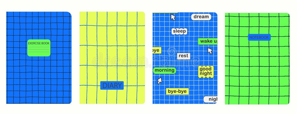 Cover Page Templates Based on Seamless Geometric Patterns with Button ...