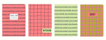 Cover Page Templates Based on Seamless Patterns with Hand Drawn Grid ...