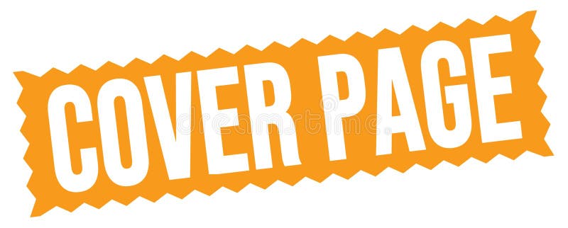 COVER PAGE Text Written on Orange Stamp Sign Stock Illustration ...