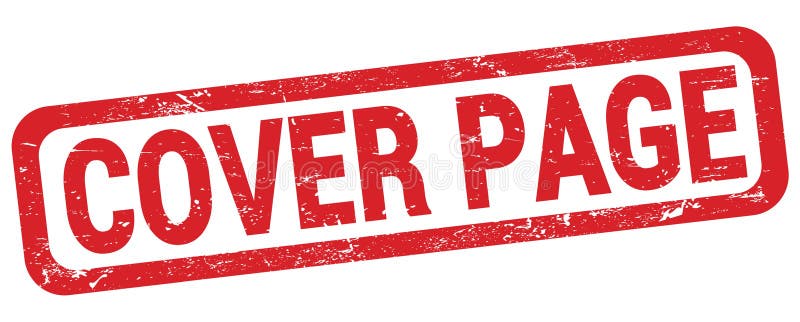 COVER PAGE Text Written on Red Rectangle Stamp Stock Illustration ...