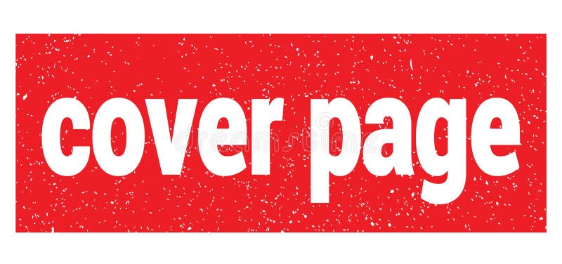 Cover Page Text Written on Red Stamp Sign Stock Illustration ...