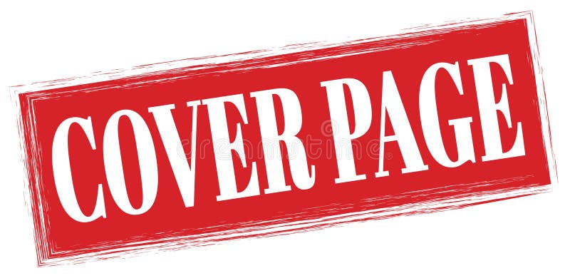 COVER PAGE Text Written on Red Stamp Sign Stock Illustration ...