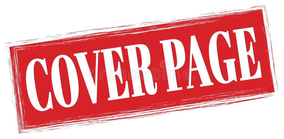 COVER PAGE Text Written on Red Stamp Sign Stock Illustration ...