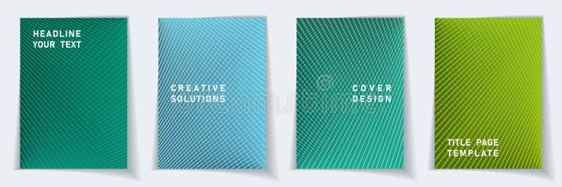 Cover Page Trendy Layout Vector Design Set. Stock Vector - Illustration ...