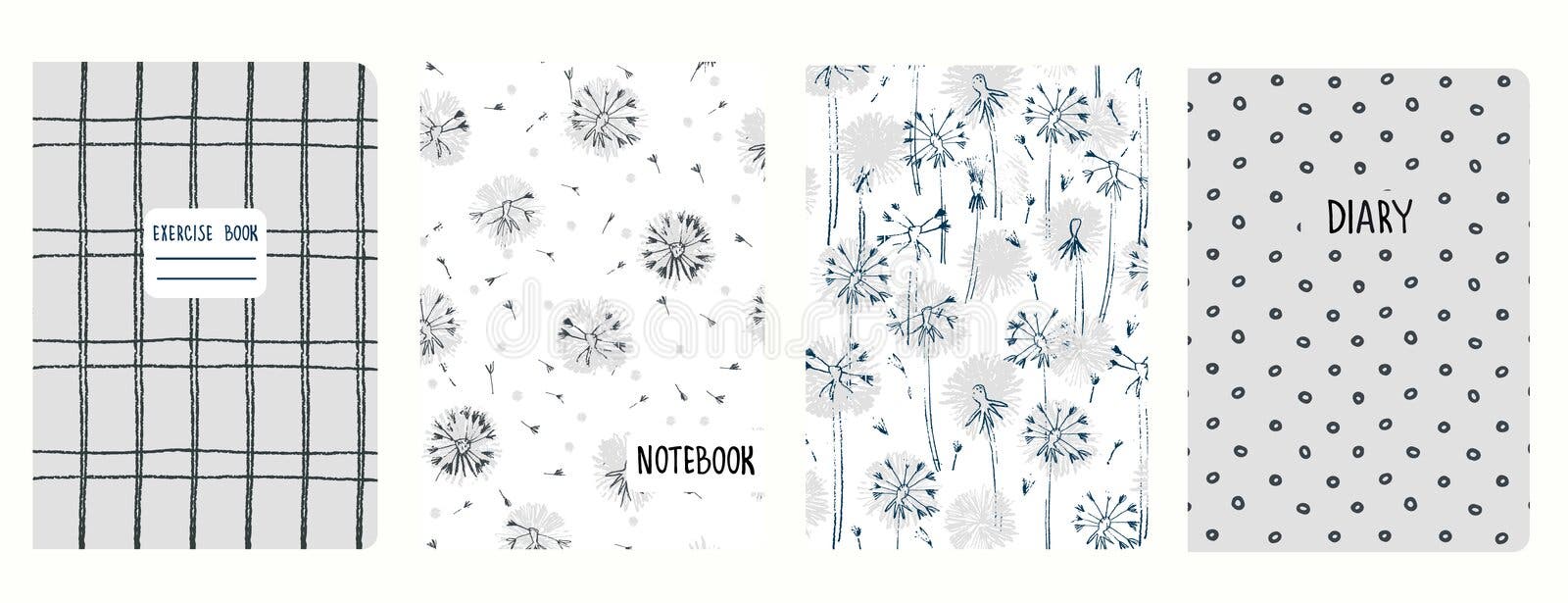 Cover Page Templates Based on Seamless Patterns with Hand Drawn Grid ...