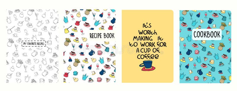 Cover Page Vector Templates for Dessert Recipes Books. Based on ...