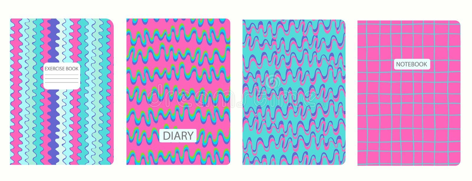 Cover Page Templates Based on Seamless Patterns with Hand Drawn Grid ...