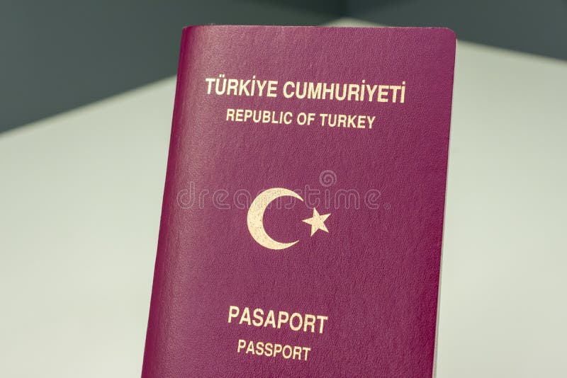 Passport Republic of Turkey on White Stock Photo - Image of copy ...