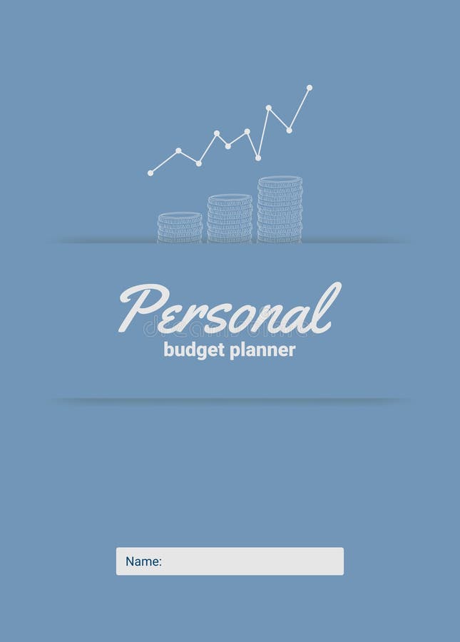 Cover of the Personal Monthly Budget Planner, Vector Illustration ...