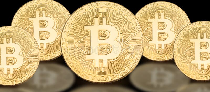 Cover Photo for Social Media Profile: a Set of Bitcoins on a Solid ...