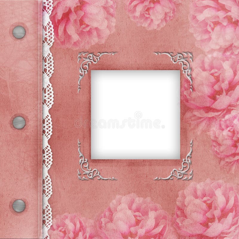 Cover of Pink Album for Photos Stock Illustration - Illustration of ...