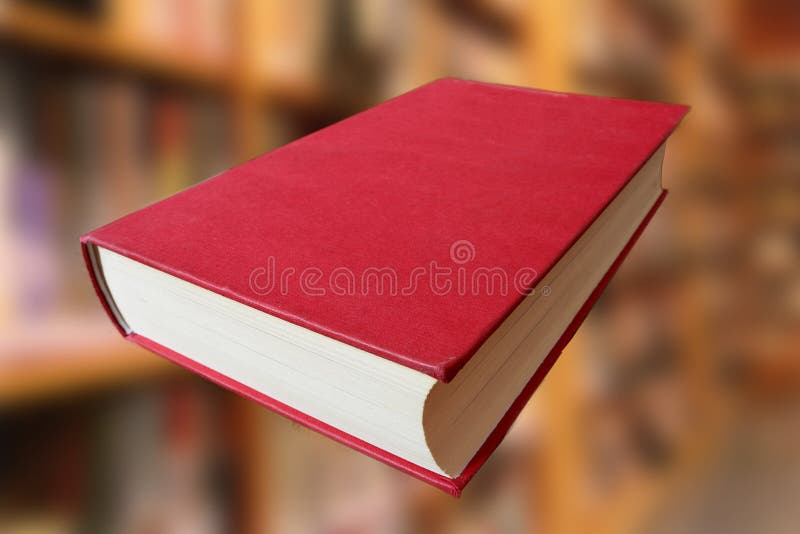 The Cover of a Red Book Lying Down Stock Image - Image of document ...
