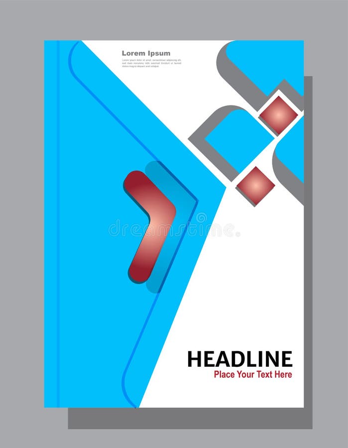 The Cover of the Report is Blue and Red Stock Vector - Illustration of ...