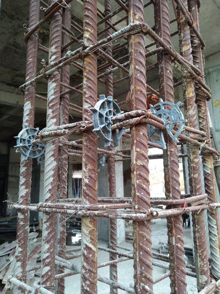 Cover Rings Provided in the Reinforcement of Column Stock Photo - Image ...