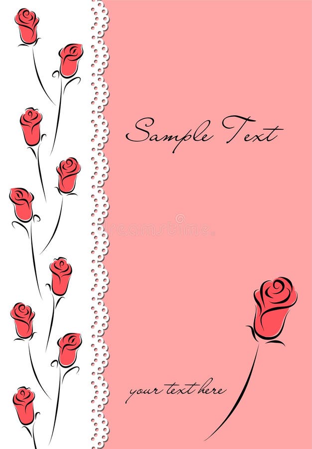 Cover with roses stock vector. Illustration of love, line - 31041159