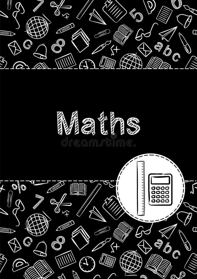 Cover for a School Notebook or Math Textbook Stock Illustration ...