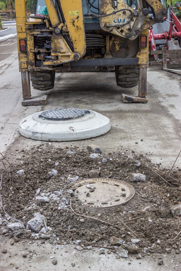 Cover Slab with Cast Iron Cover 2 Stock Photo - Image of metal ...