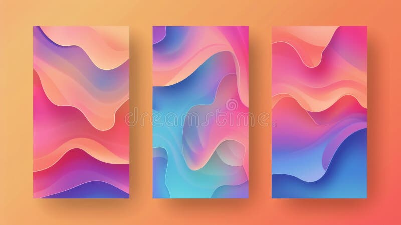 The Cover Template Features an Abstract Pattern and Elegant Gradient ...