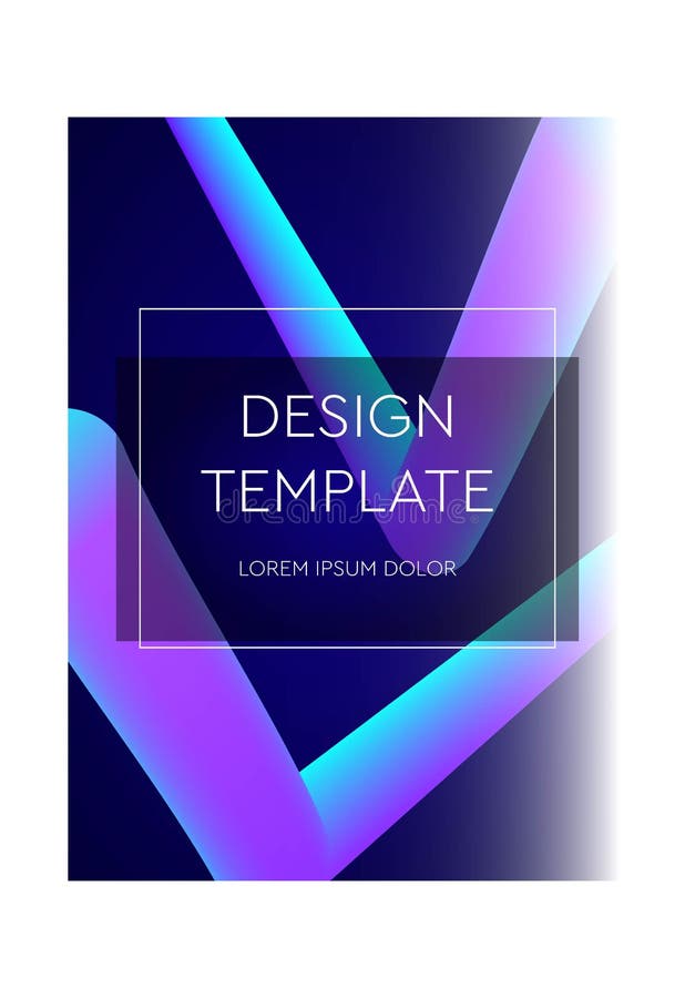 Cover Template Graphic Geometric and Glitch Elements. Desing Template ...