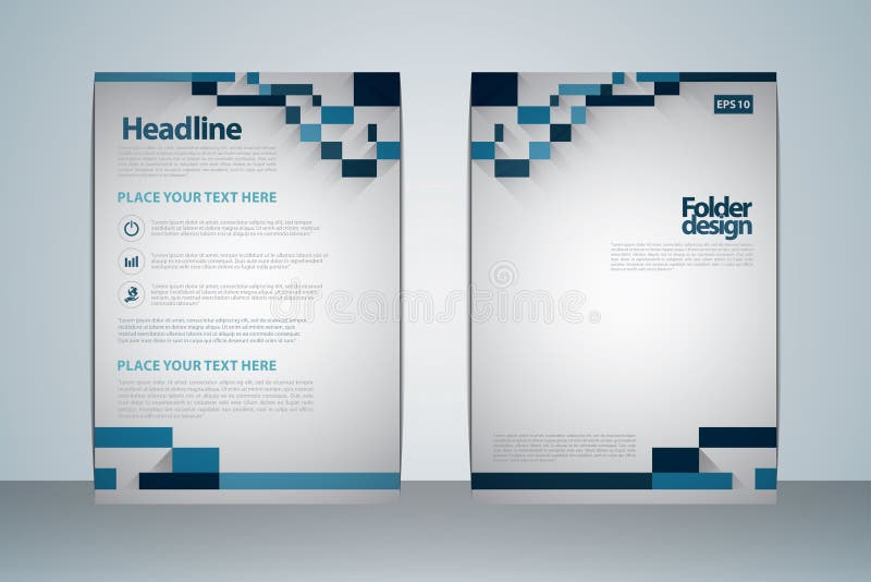 2017 A4 Cover Template. stock illustration. Illustration of folder ...