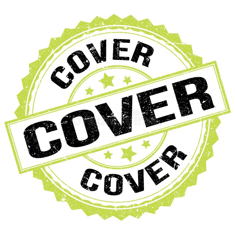 COVER Text on Green-black Round Stamp Sign Stock Illustration ...