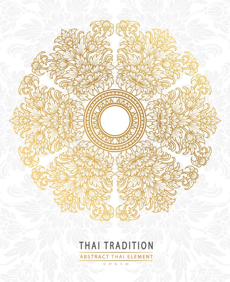 Set of Thai Art Element Ethnic Art Stock Vector - Illustration of ...