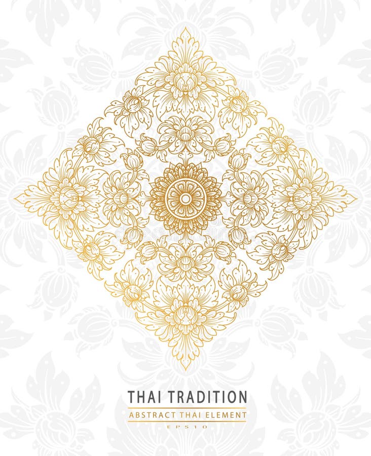 Set of Thai Art Element, Decorative Motifs. Ethnic Art, Stock Vector ...