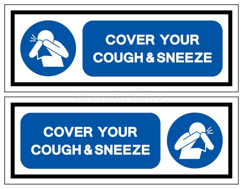 Cover Your Cough And Sneeze Symbol Vector Illustration Isolated On