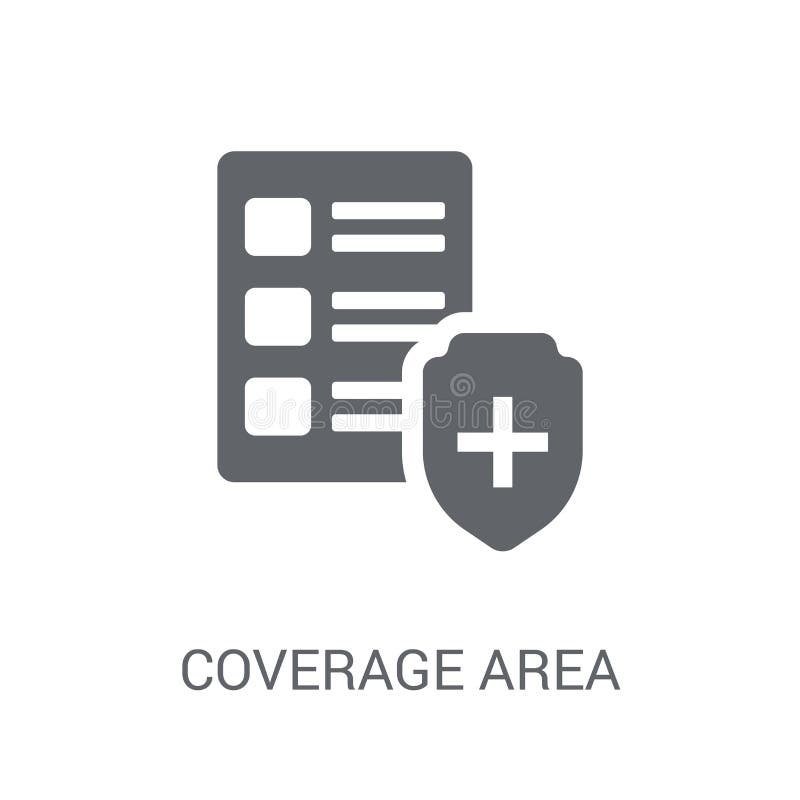Coverage Area Icon. Trendy Coverage Area Logo Concept on White B Stock ...