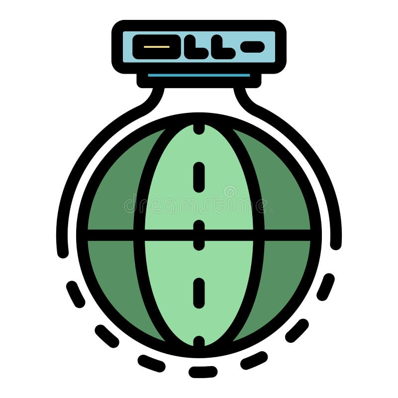 Coverage Global Network Icon Color Outline Vector Stock Vector ...