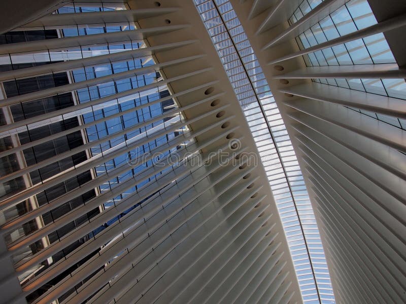 Ceiling of the Oculus editorial photography. Image of backlight - 265673372