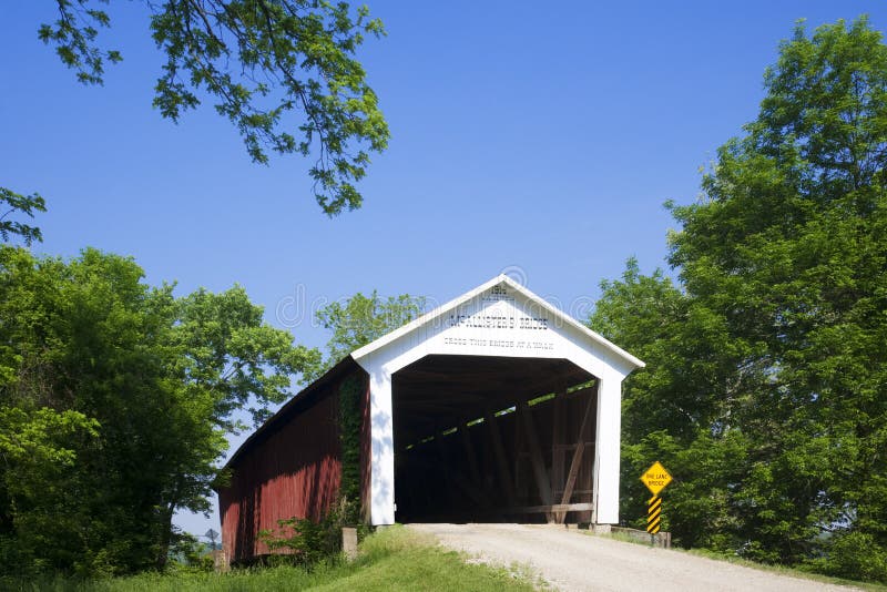 Cataract Falls Covered Bridge in Indiana Stock Image - Image of history ...