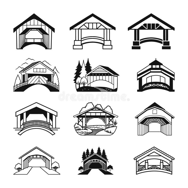 Covered Bridge Stock Illustrations – 4,085 Covered Bridge Stock ...