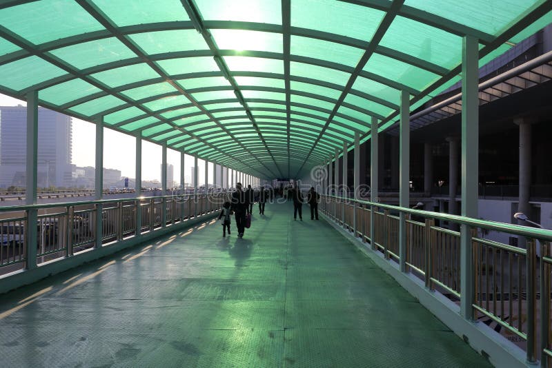 Covered Bridge of High Speed Train Station Editorial Photography ...